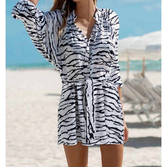 Melissa Odabash | Dresses | New Melissa Odabash Amy Tiger Print Dress ...